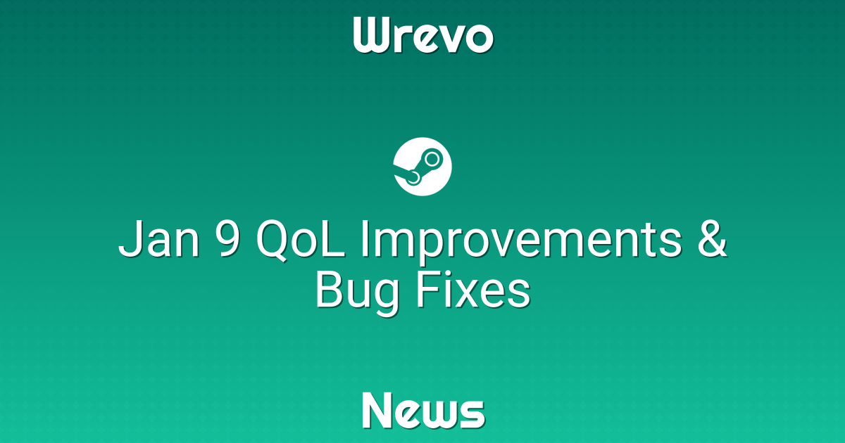 Jan 9 QoL Improvements & Bug Fixes | Brighter Shores News